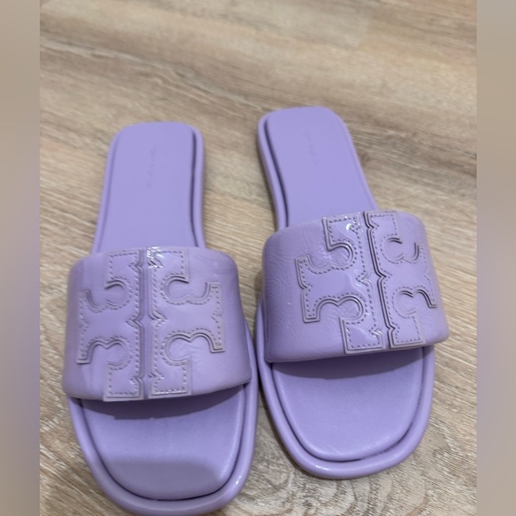 Tory Burch | Shoes | Tory Burch Lavender Slide Sandals | Poshmark